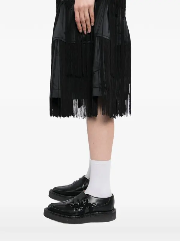 Comme Des Garçons Tassel-detail Layered Midi Skirt