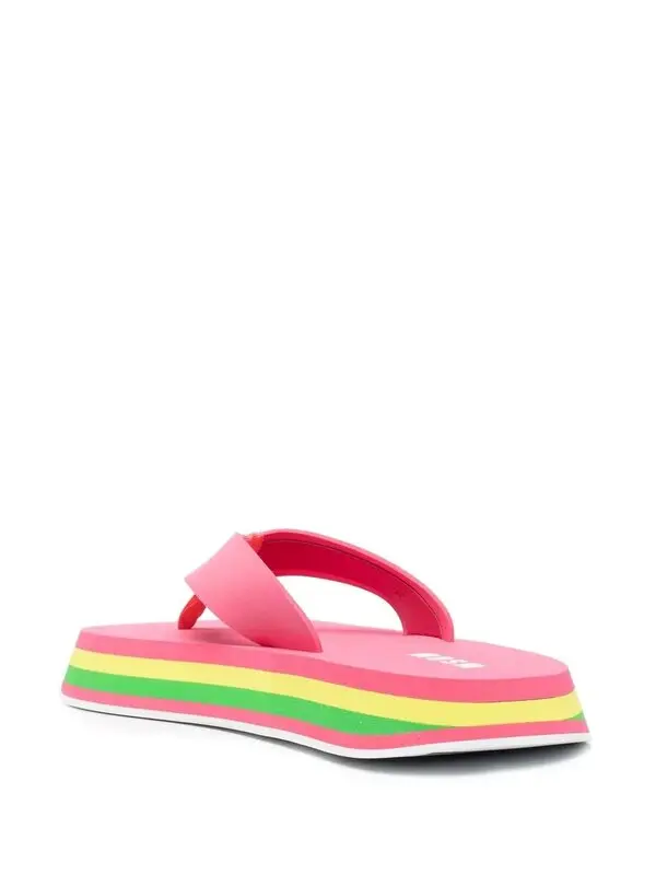 MSGM Thong-strap Chunky Flip Flops - Pink