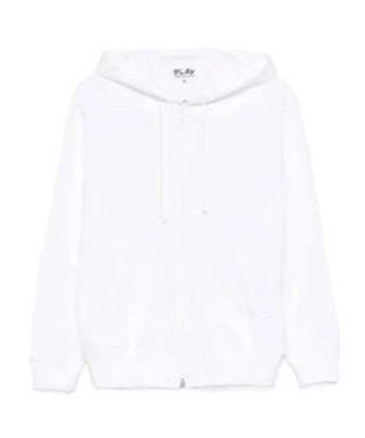Play Comme Des Garcon Logo Heart Appliqué Zip Hoodie