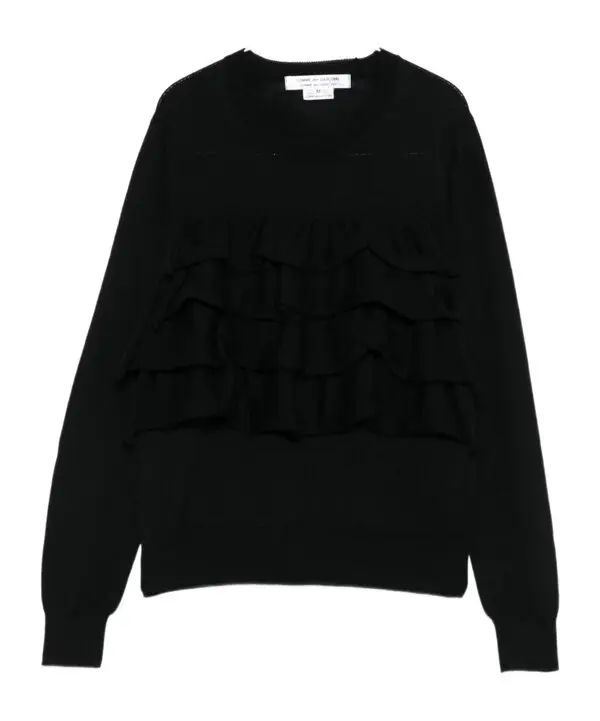 Comme Des Garçons Ruffled Fine Knit Sweater