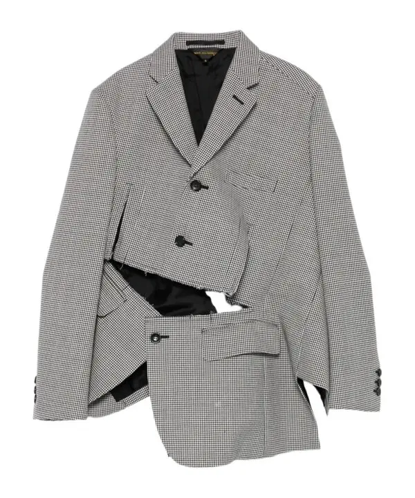 Comme Des Garçons Houndstooth Cut-out Jacket
