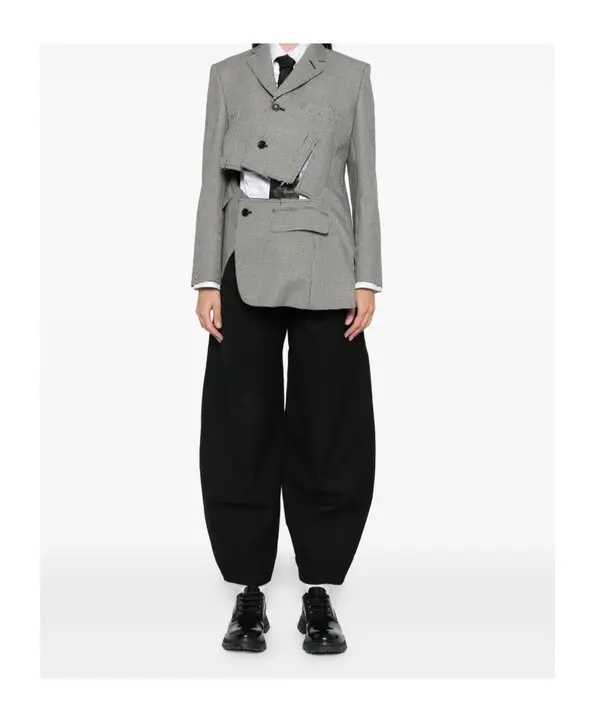 Comme Des Garçons Houndstooth Cut-out Jacket