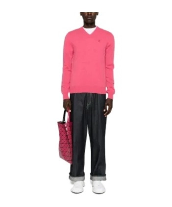 Play Comme Des Garcon Heart-patch Wool Jumper