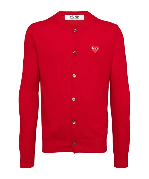 Play Comme Des Garcon Wool Cardigan