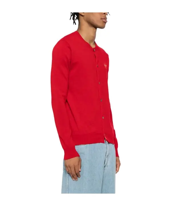 Play Comme Des Garcon Wool Cardigan