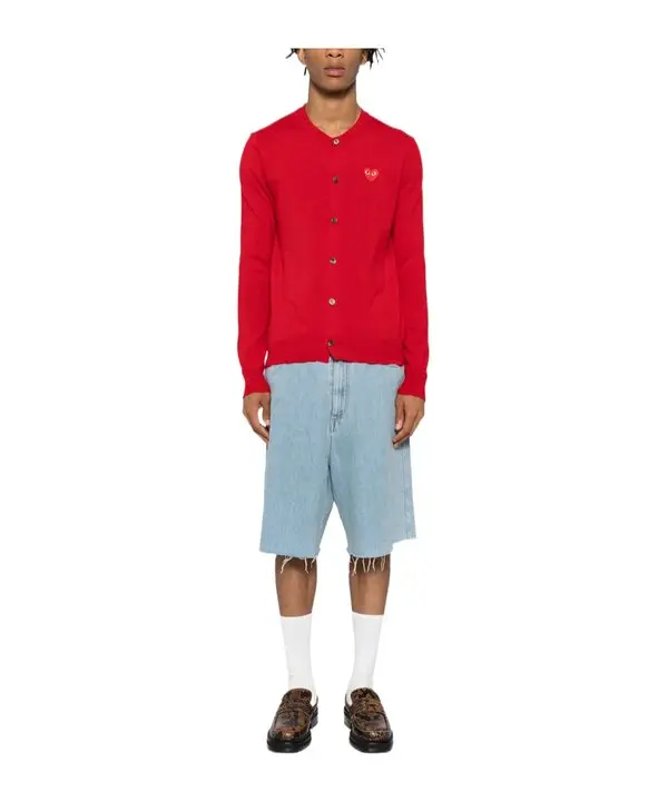 Play Comme Des Garcon Wool Cardigan