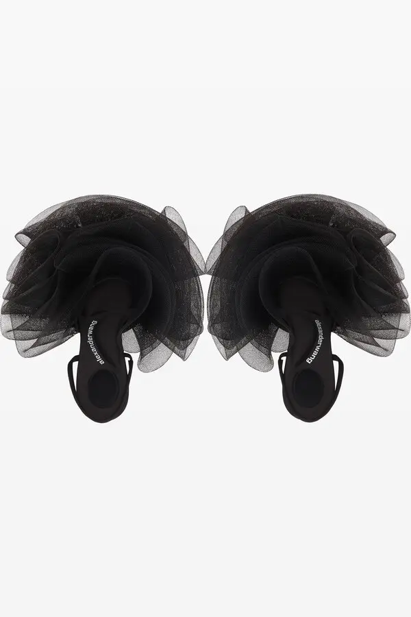 Alexander Wang Ruched Tulle Mules
