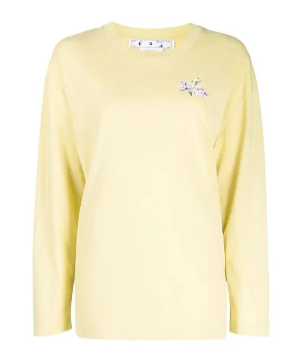Off-White Flower Arrow Organic-cotton Sweatshirt