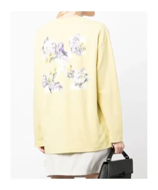 Off-White Flower Arrow Organic-cotton Sweatshirt