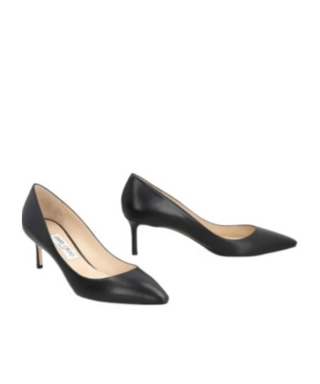 JIMMY CHOO Calfskin Mid-heel Pumps - Black
