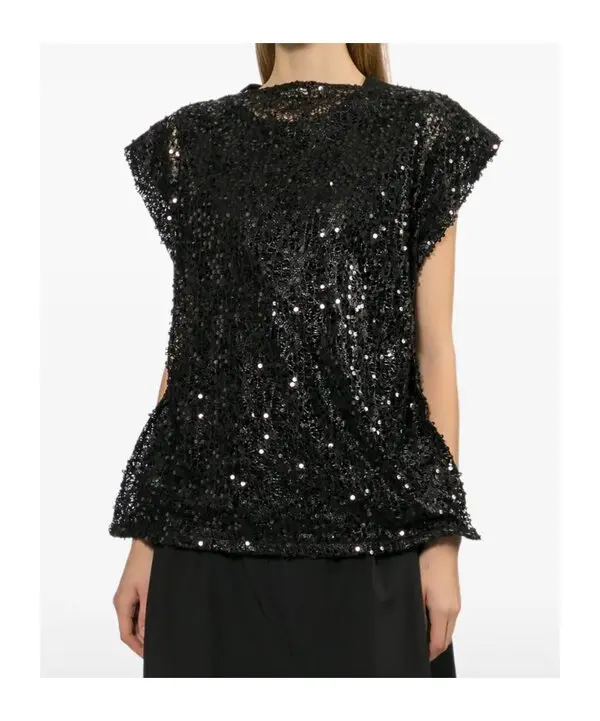 Junya Watanabe Sequin-embellished Boat Neck Top