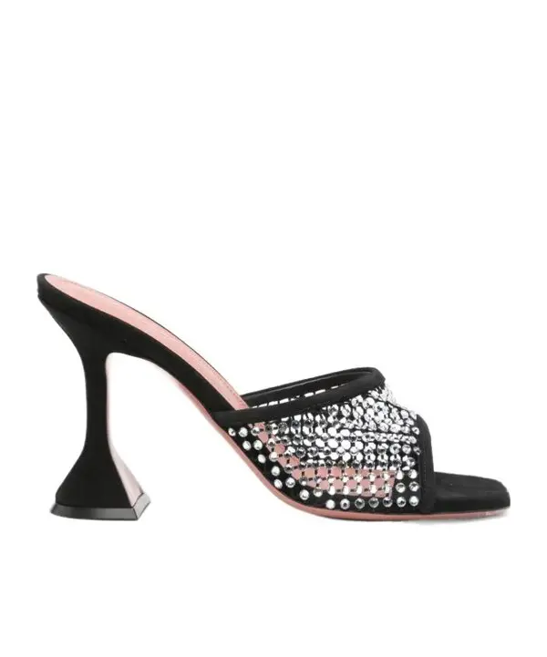 Amina Muaddi Crystal Embellished High-heeled Sandals