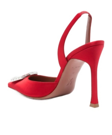 Amina Muaddi Crystal-embellished Pointed-toe High Heels