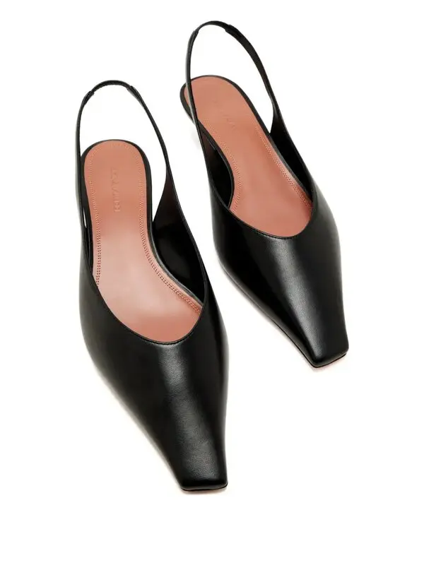 Amina Muaddi Jamie Square-toe Ankle-wrap High Heels