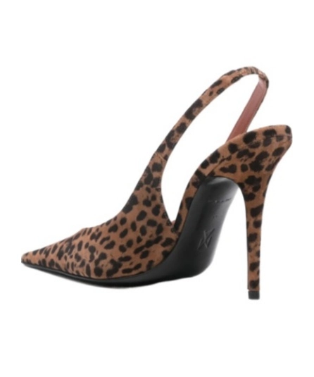 Amina Muaddi Leopard Print High Heels