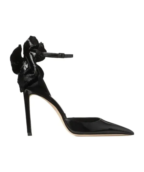 JIMMY CHOO Bow Wrap Ankle Strap High Heels
