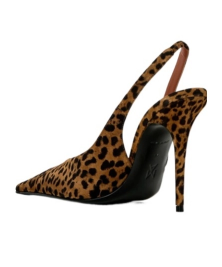 Amina Muaddi Leopard Print Wrap Pointed-toe High Heels