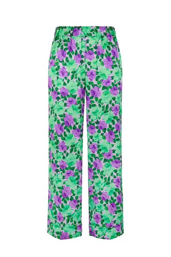 P.a.r.o.s.h Floral Print Trousers - Green