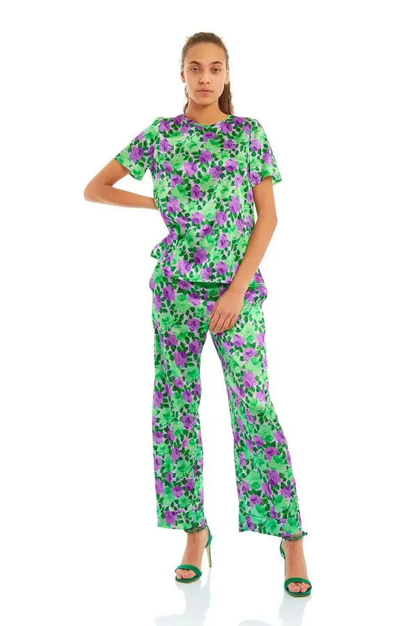 P.a.r.o.s.h Floral Print Trousers