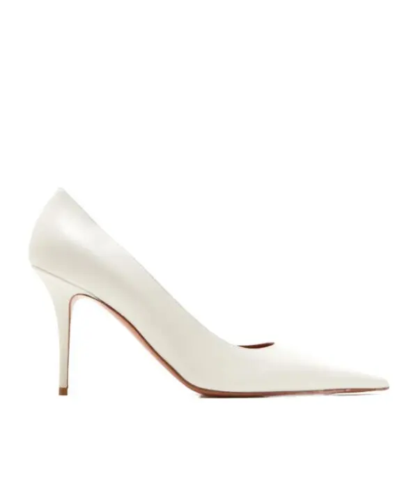 Amina Muaddi Pointed-toe High Heels - White