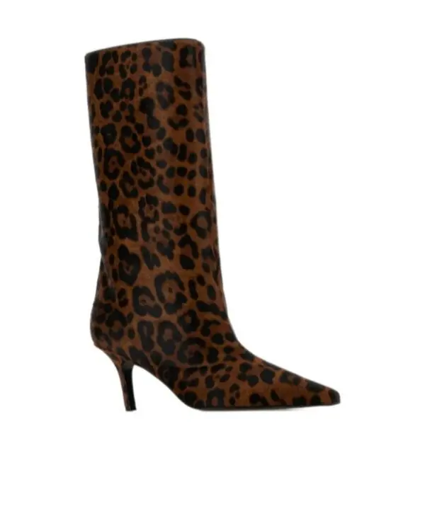 Amina Muaddi Animal-print Heeled Boots