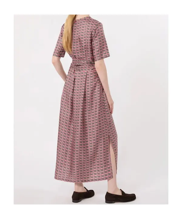 Max Mara Printed Silk Twill Dress