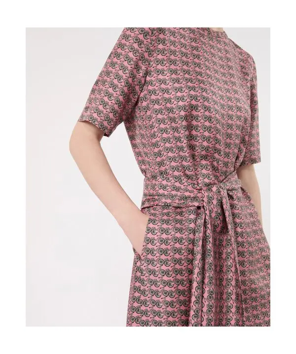 Max Mara Printed Silk Twill Dress
