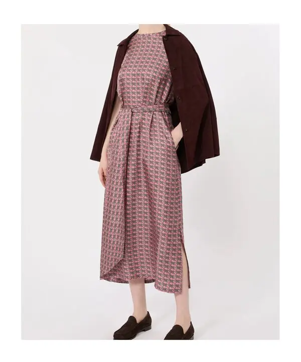 Max Mara Printed Silk Twill Dress
