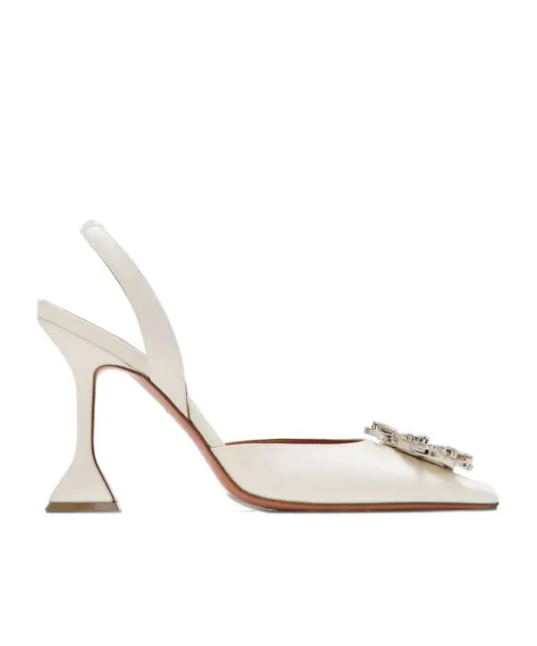 Amina Muaddi Crystal-embellished Ankle-wrap Heels