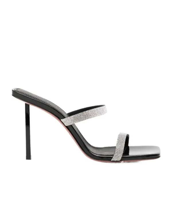 Amina Muaddi Crystal Decoration High-heeled Mule