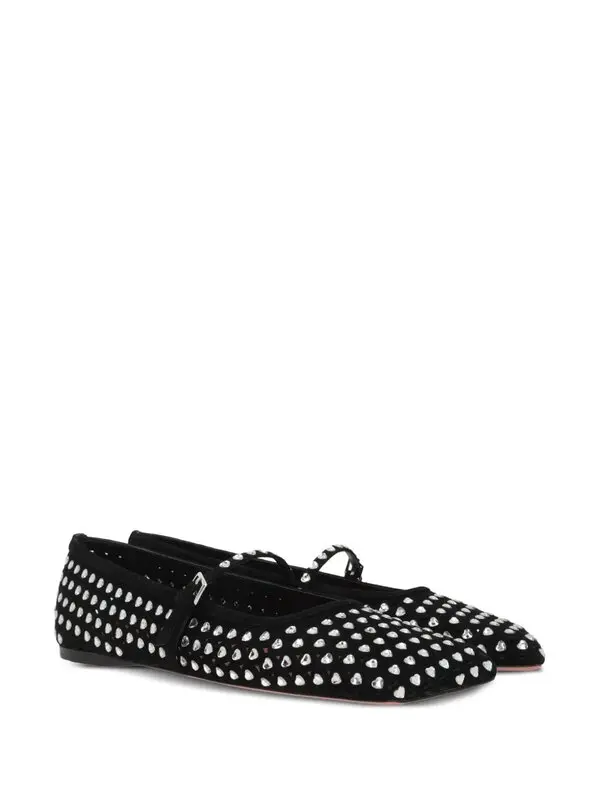 Amina Muaddi Anne Embellished Ballet Flats