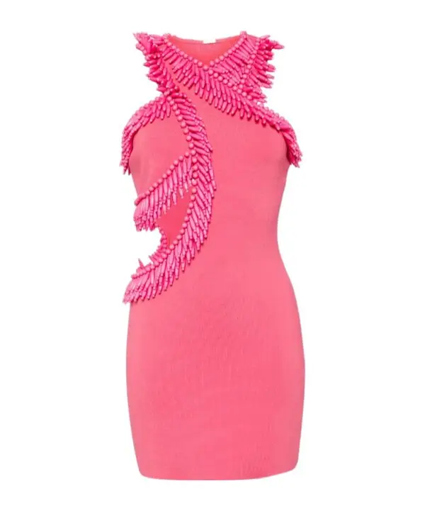 Cult Gaia Beaded Cutout Dress