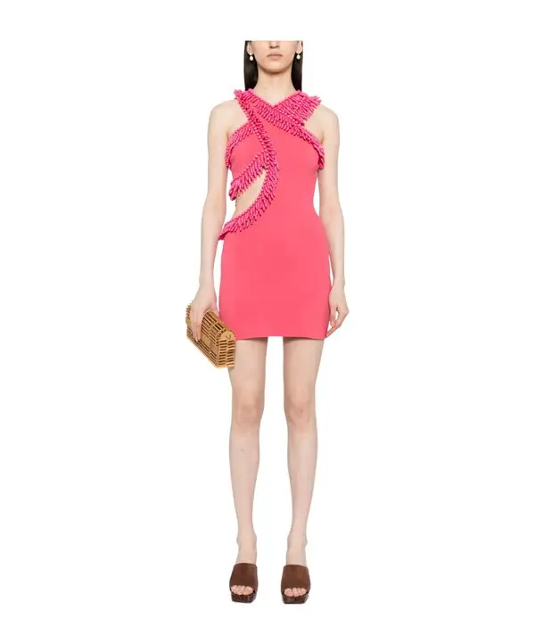 Cult Gaia Beaded Cutout Dress