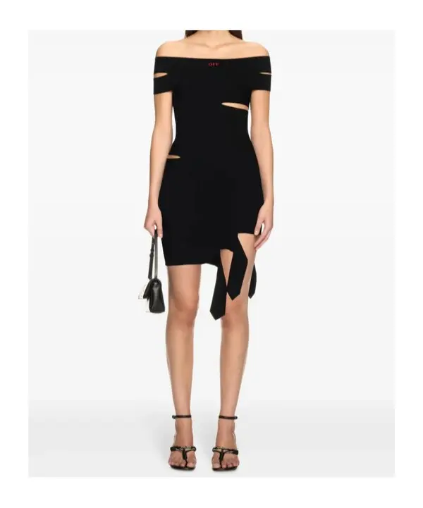 Off-White Cut-out Detail Mini Dress
