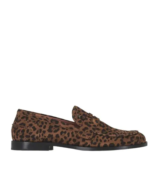 Amina Muaddi Tilda Leopard-pattern Loafers