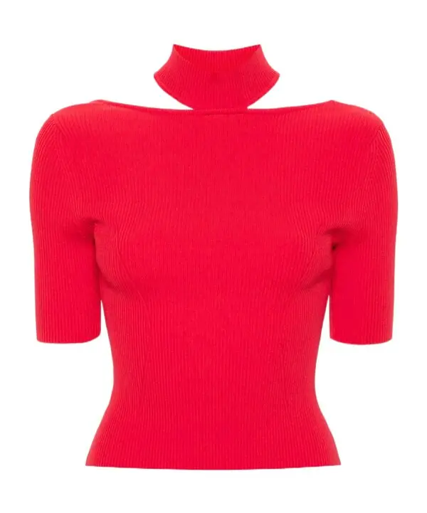 Cult Gaia Brianna Ribbed Knit Top