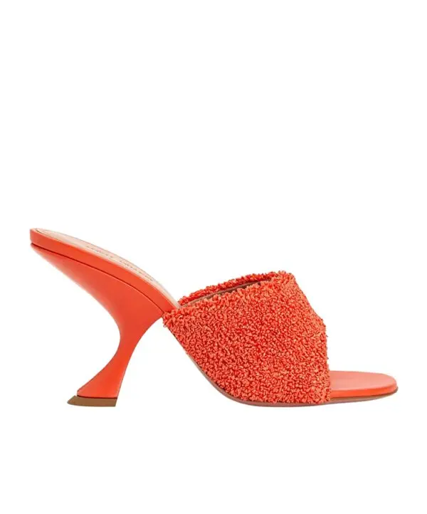 Amina Muaddi Taylor Sculptural Heel Sandals