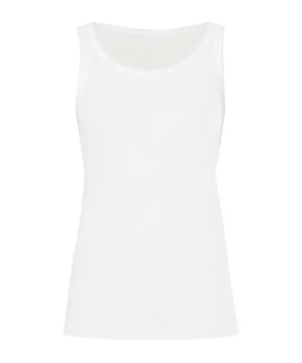 Proenza Schouler Kiki Perforated Cotton Tank Top