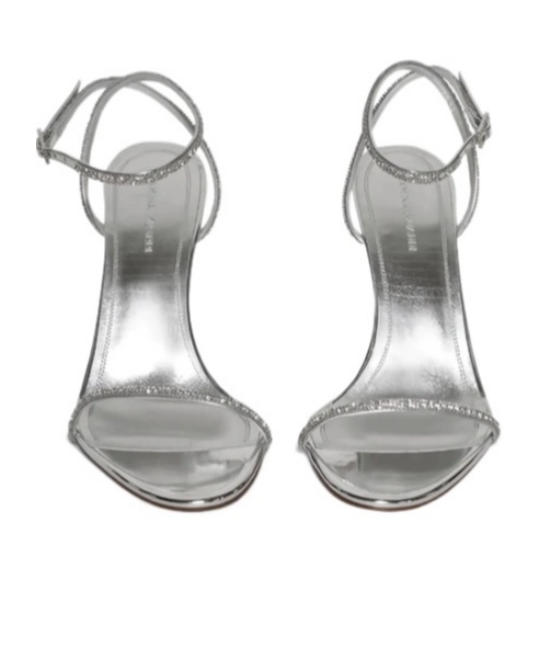 Amina Muaddi Crystal Inlay Sandals