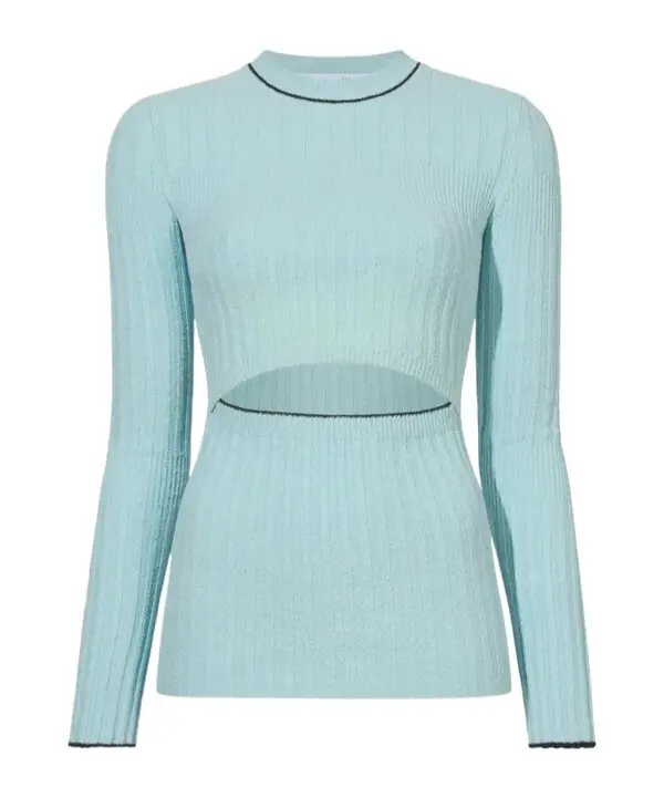 Proenza Schouler Cut-out Bouclé Knitted Top