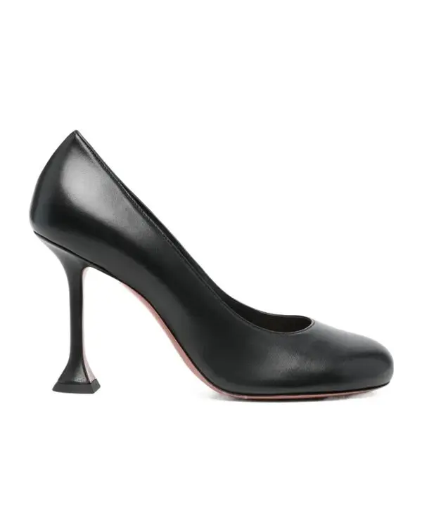 Amina Muaddi Leather High Heels