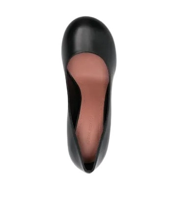 Amina Muaddi Leather High Heels