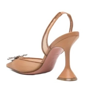 Amina Muaddi Pointed-toe Ankle-wrap High Heels