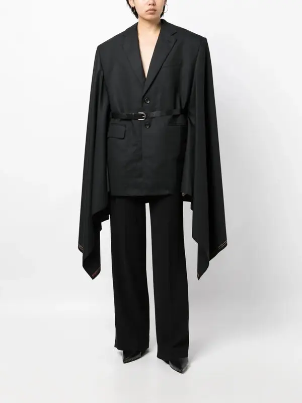 Junya Watanabe Corset Wool Cape-style Suit Jacket