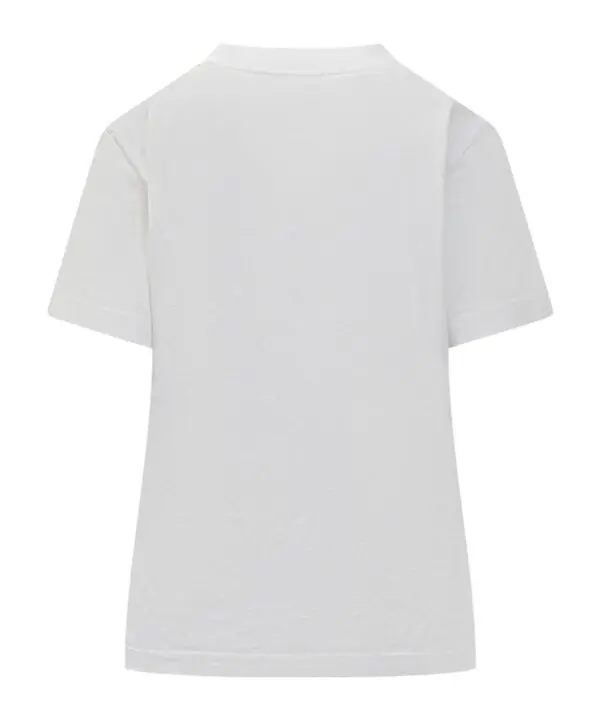 MSGM Cute Kitty Graphic And Cursive Logo Jersey T-shirt