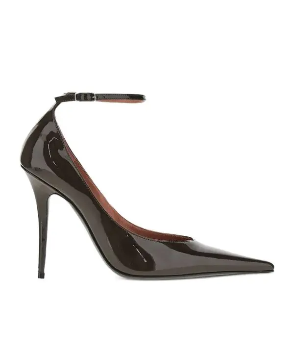 Amina Muaddi 105mm Anok Ankle-strap Pointed-toe Pumps