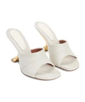 Amina Muaddi 90mm Leather Heeled Sandals