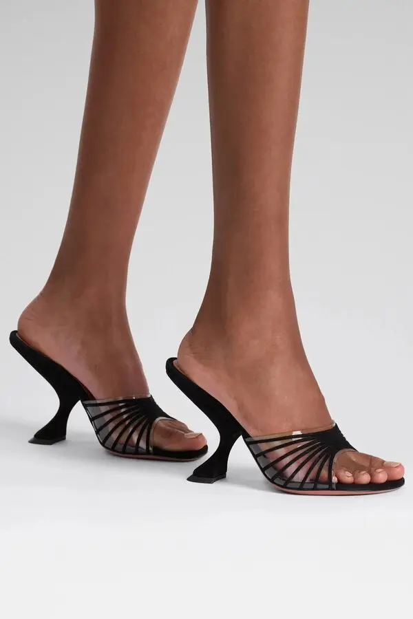 Amina Muaddi Mookie Slipper High Heel Sandals