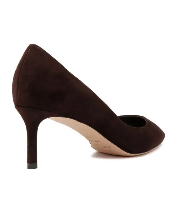 JIMMY CHOO 85mm Pointed-toe Suede Pumps - Coffee