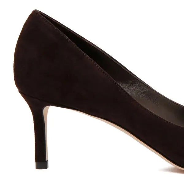 JIMMY CHOO 85mm Pointed-toe Suede Pumps - Coffee